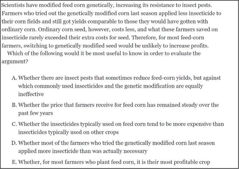 GMAT Critical Reasoning – What it tests + Sample Practice CR Questions