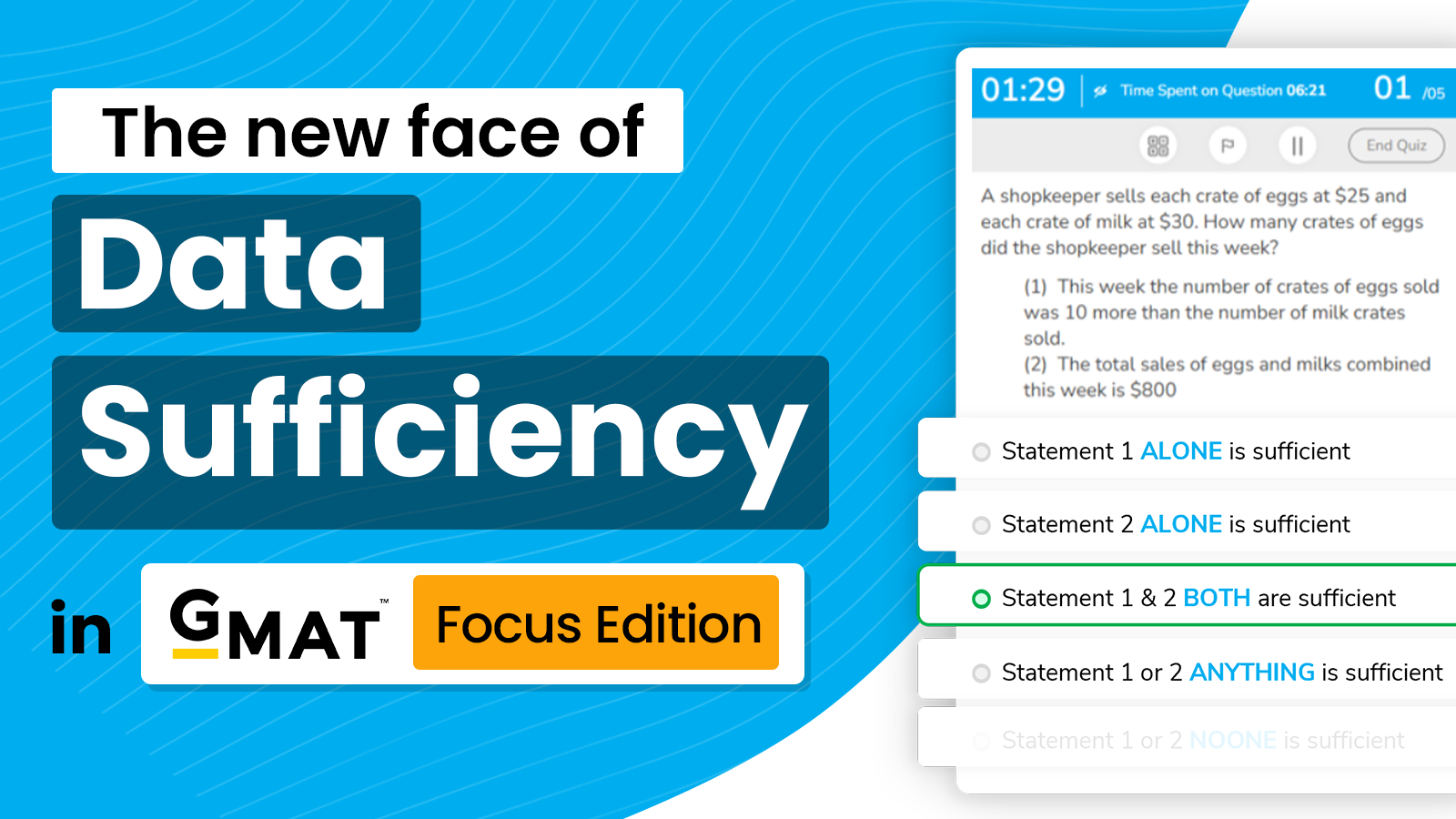 The New Face of Data Sufficiency Questions in GMAT Focus : Beyond Numbers