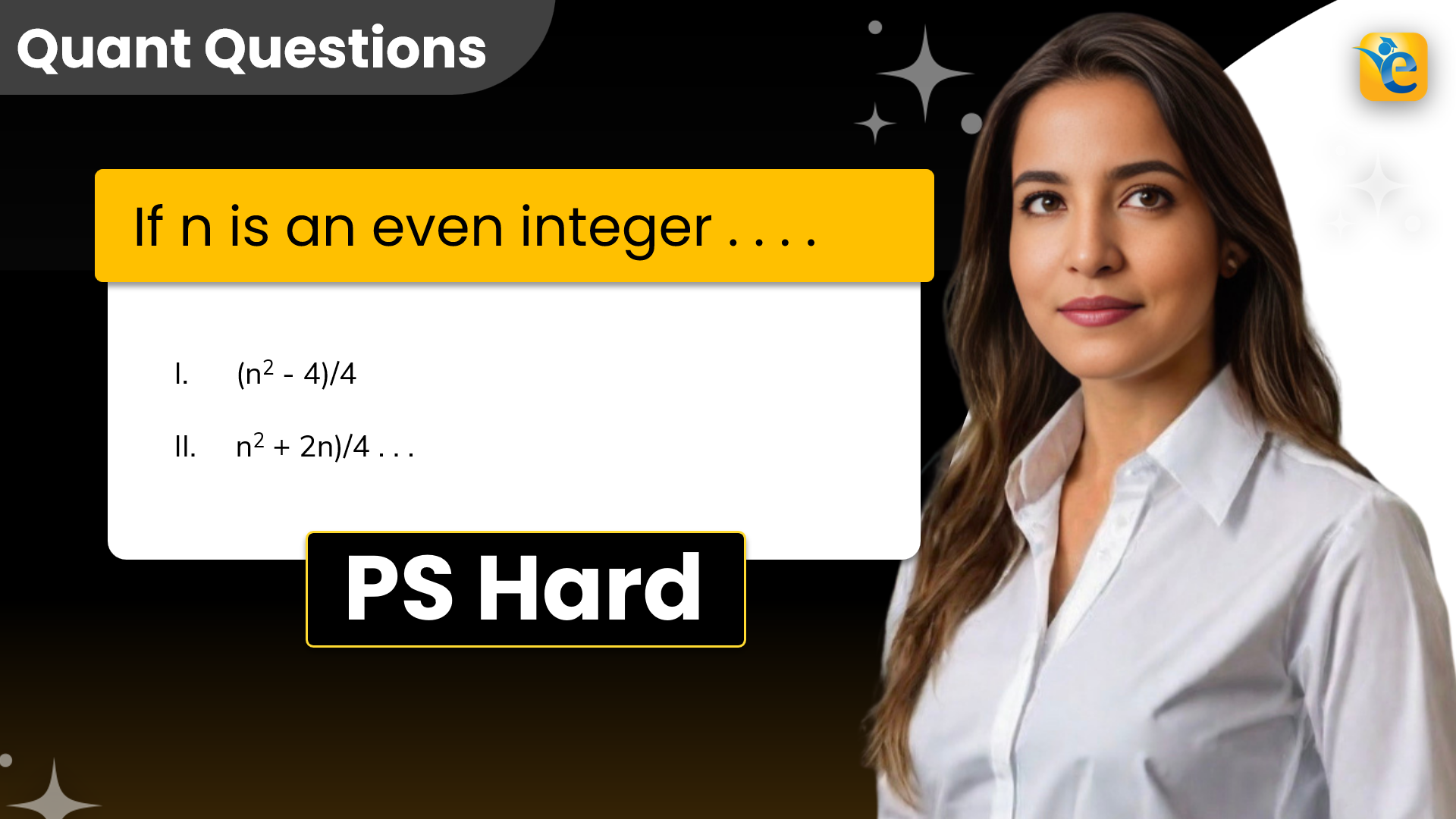 If n is an even integer, which of the following must also be an even integer? | GMAT | DI | PS ...